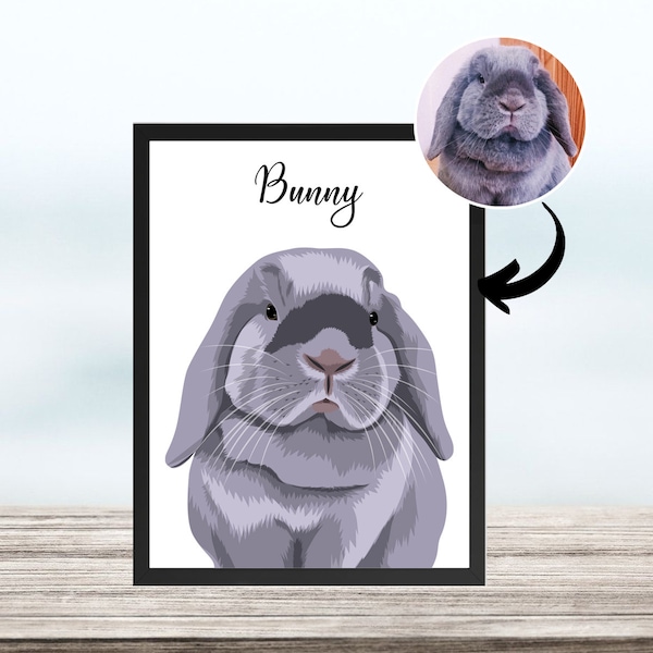 Bunny Portrait - Etsy