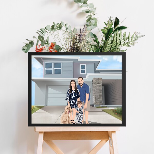 Custom House Portrait - Etsy