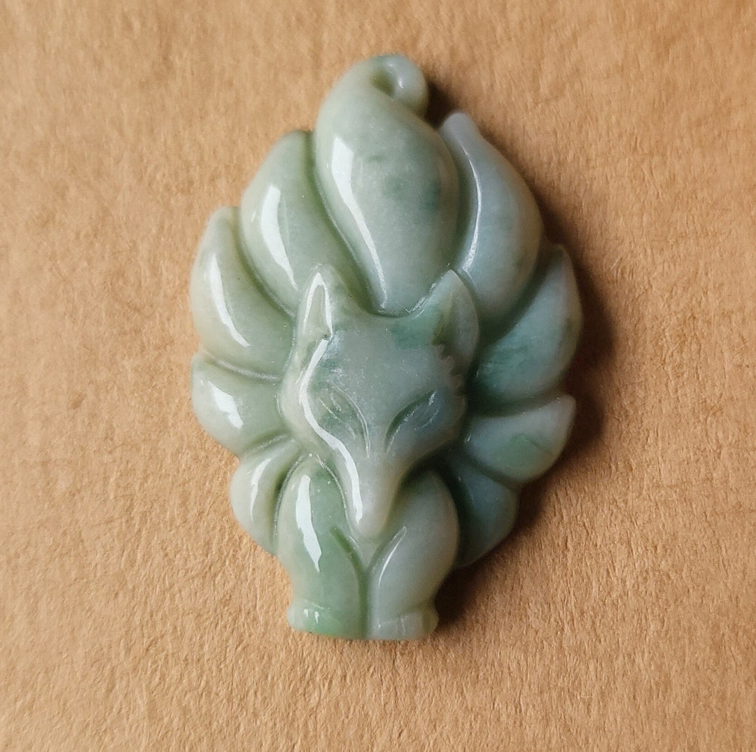 Certified Burmese Jade Fox Necklace, 9 Tale, Crystal Necklace, Myanmar ...