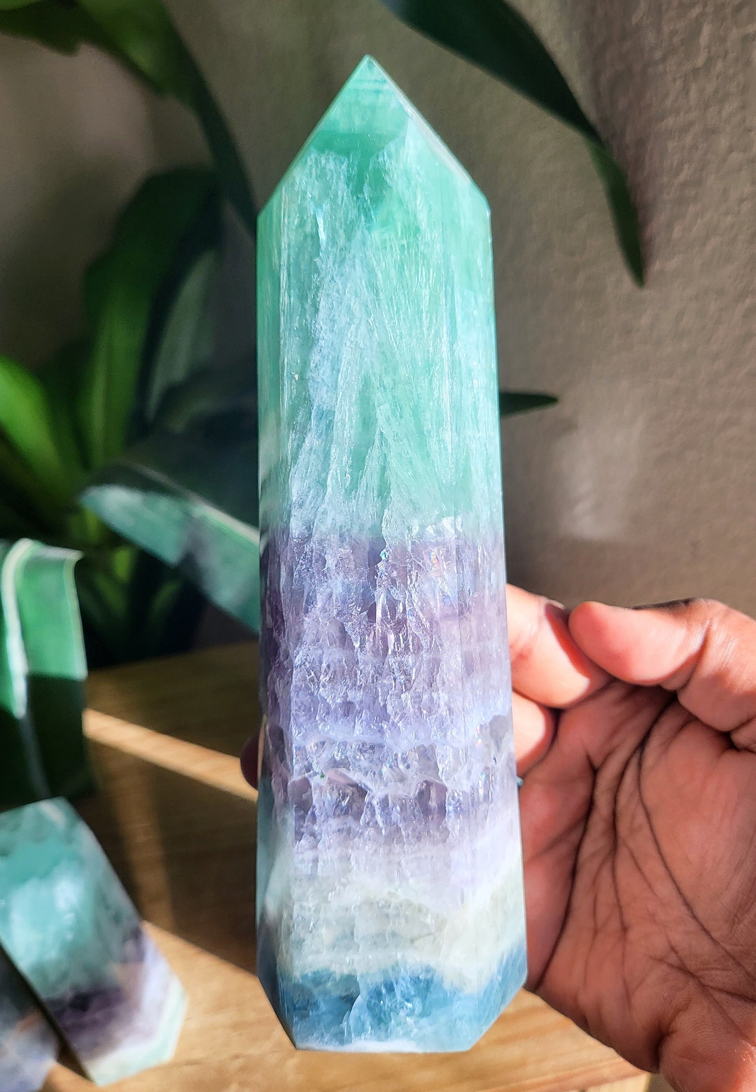 Fluorite Tower, Crystal Tower Healing Towers, Mineral Specimen, Energy ...