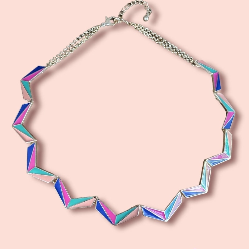Zig Zag Necklace - Etsy