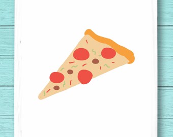 PIZZA DIGITAL PRINT Funny Wall Art Pizza Art Pizza Wall - Etsy