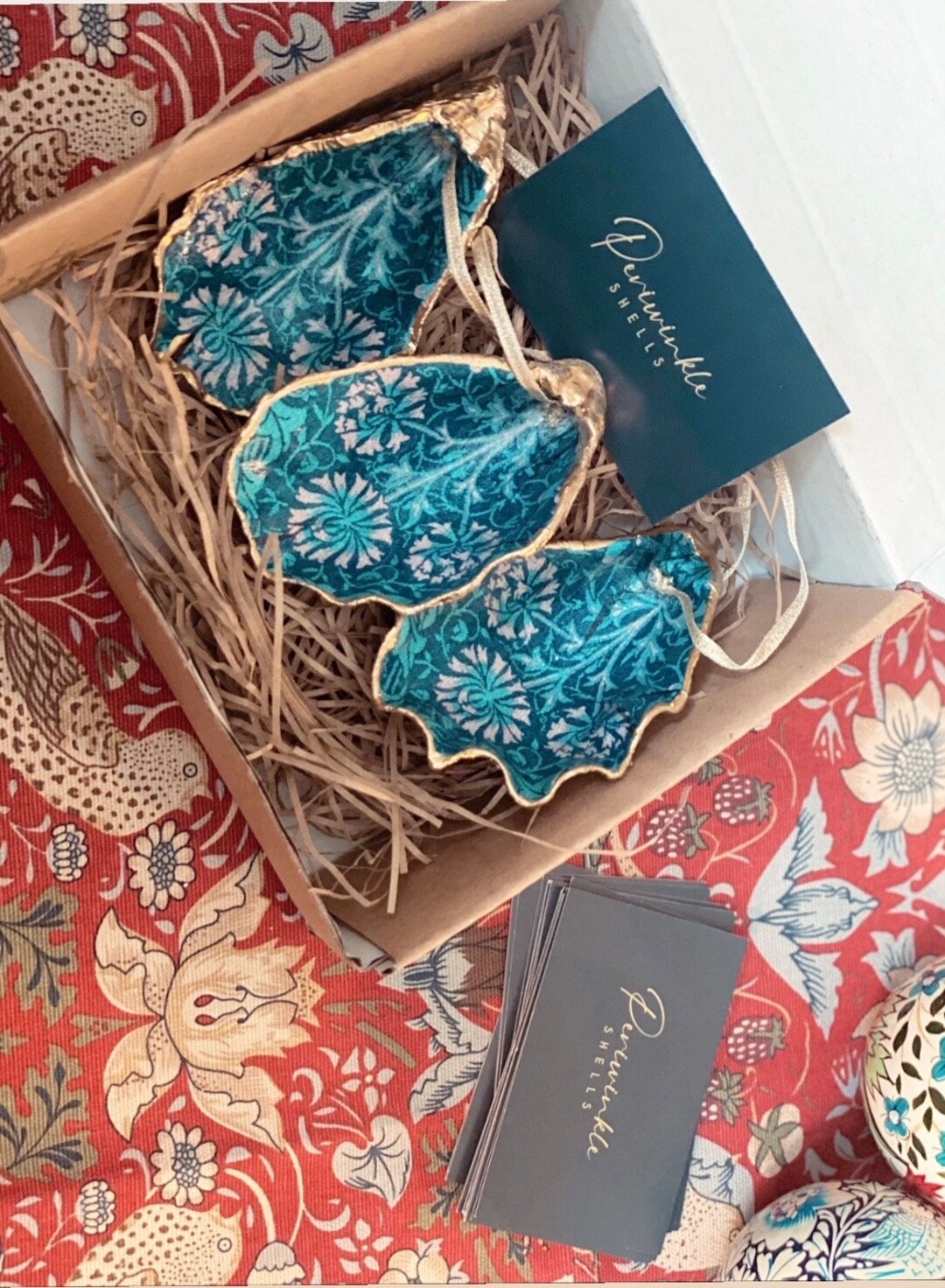 William Morris Christmas Shell Decorations - Etsy