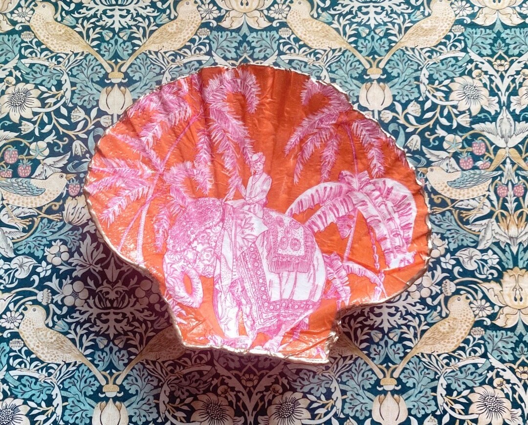 Indian Style Handmade Scallop Shell With Elephant - Etsy