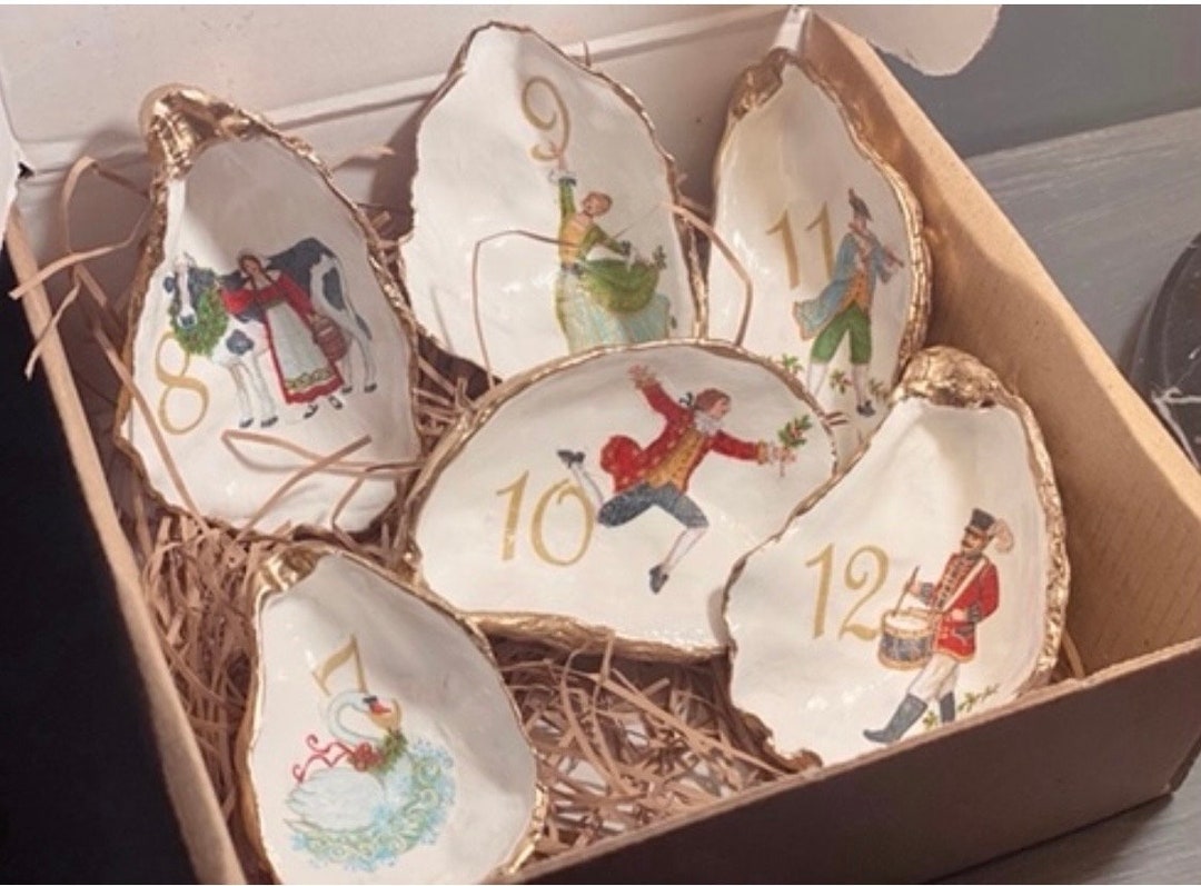 12 Days of Christmas Shell Decorations - Etsy
