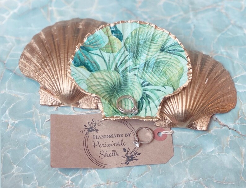 Green Leaf Scallop Shell - Etsy