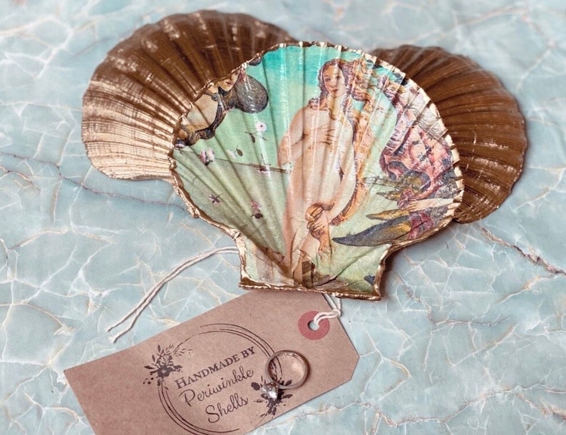 The Birth of Venus Scallop Shell Art - Etsy