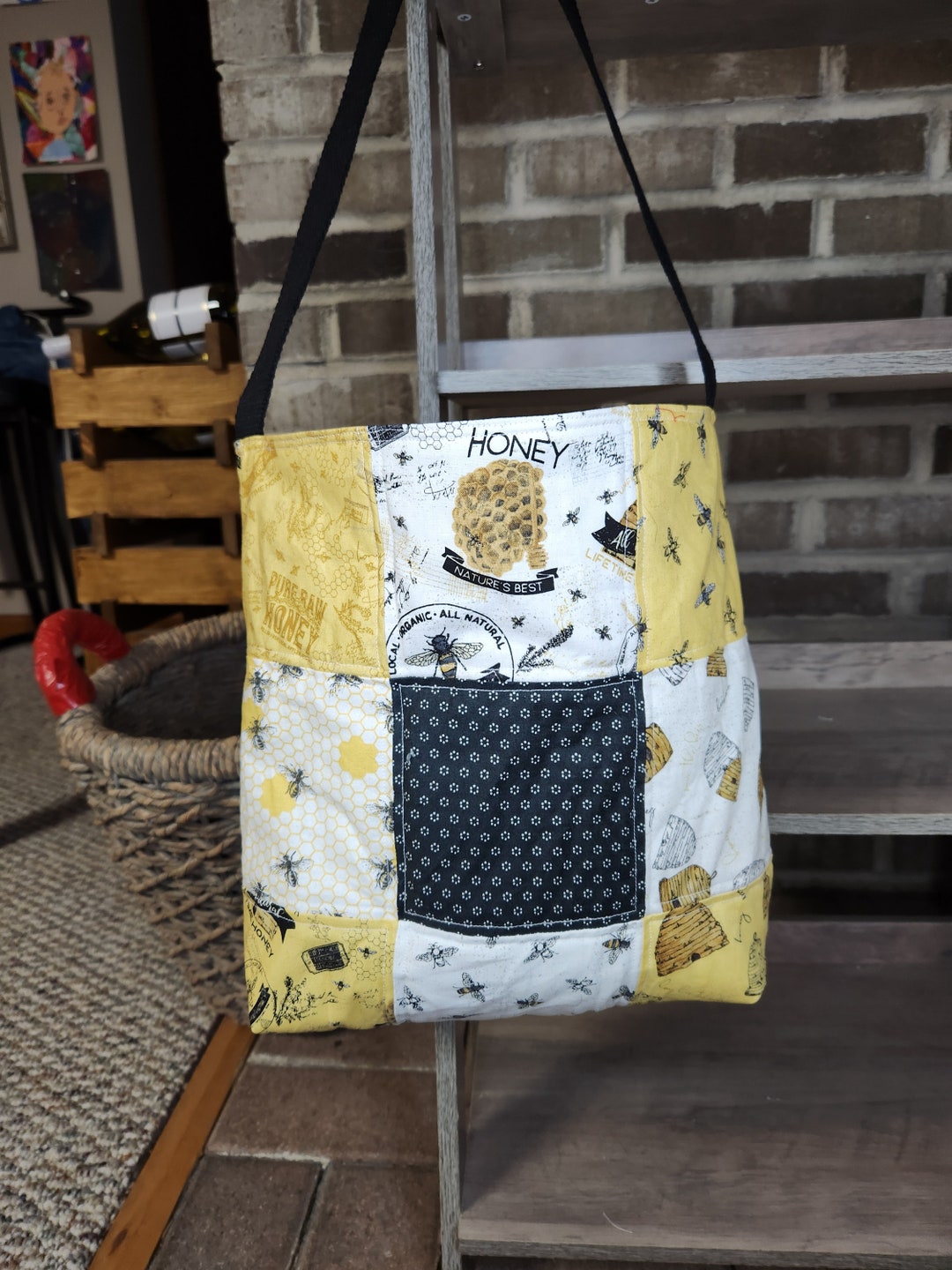 Queen Bee Bag, Honey Bee Love, Celebrate Pollinators, Gold and Black ...