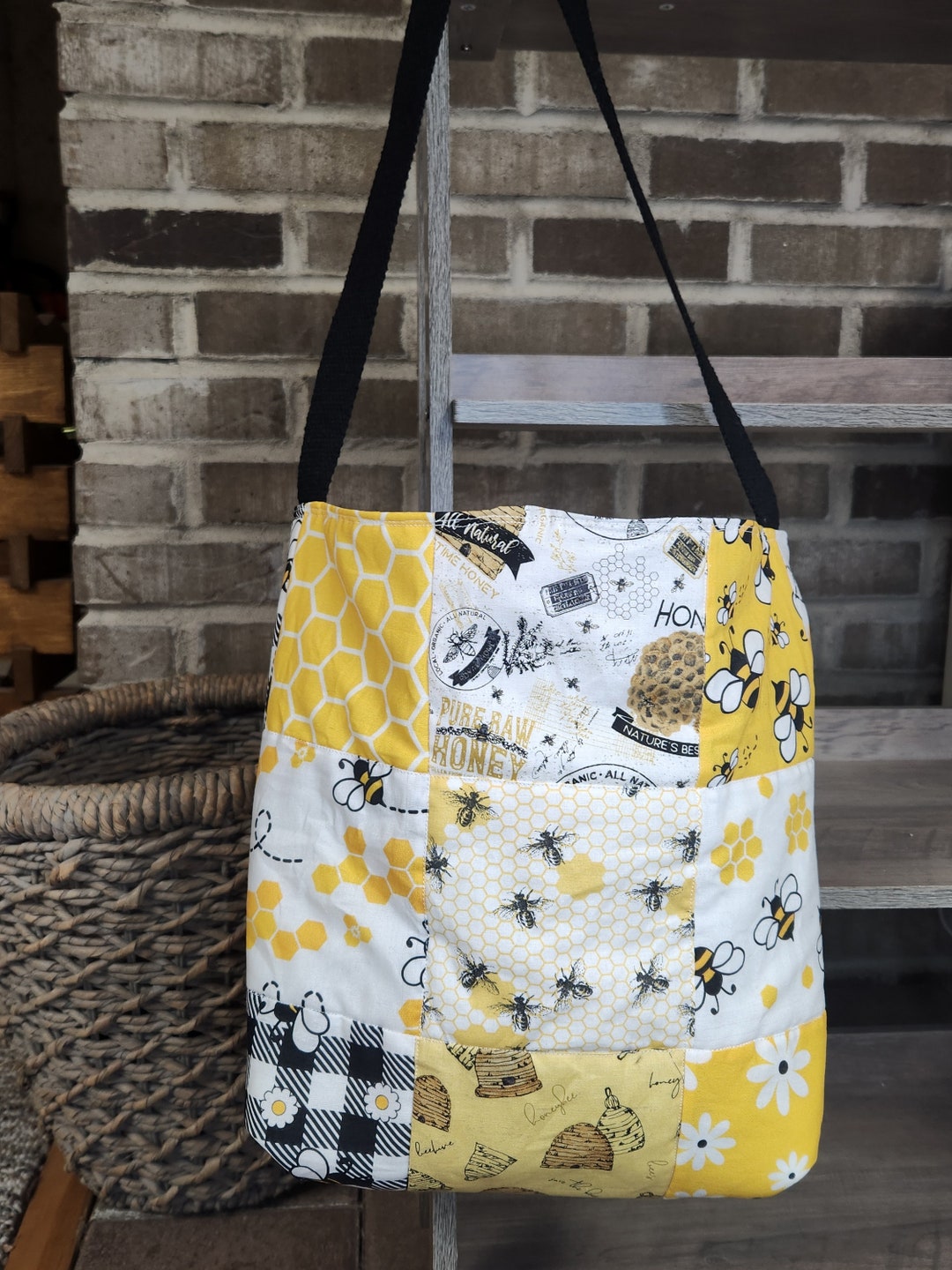 Queen Bee Bag, Honey Bee Love, Celebrate Pollinators, Gold and Black ...