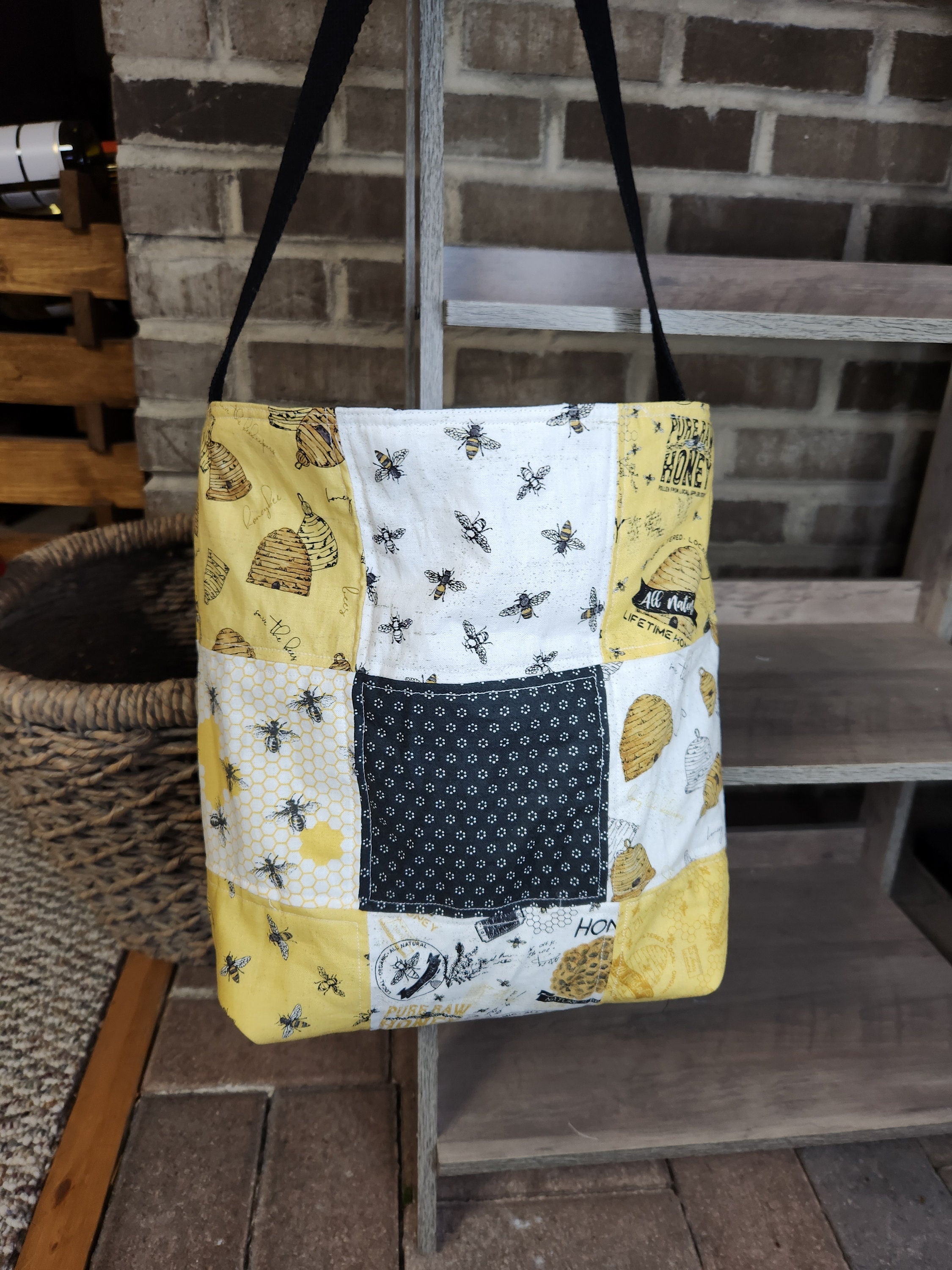 Queen Bee Bag, Honey Bee Love, Celebrate Pollinators, Gold and Black ...