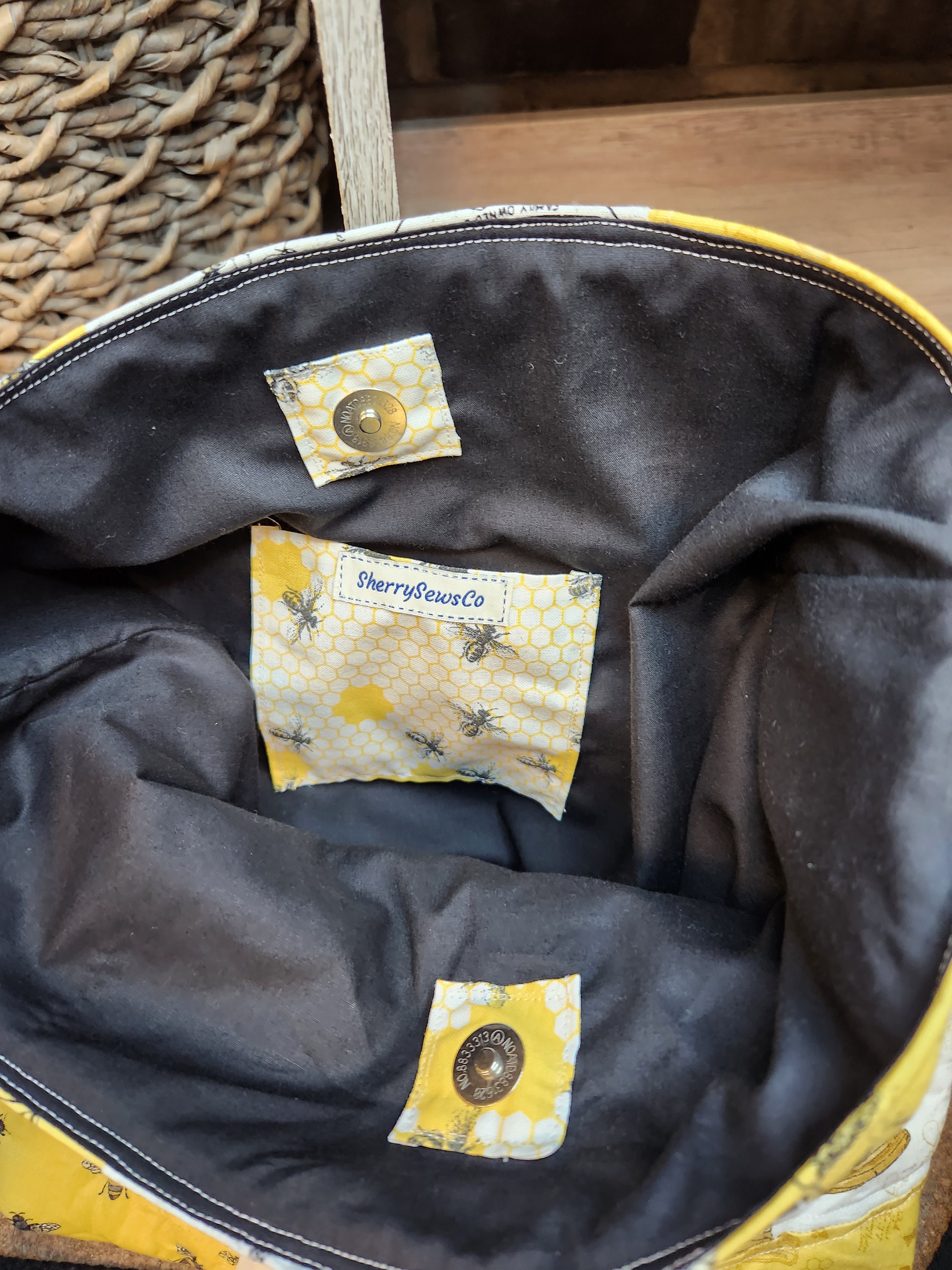 Queen Bee Bag, Honey Bee Love, Celebrate Pollinators, Gold and Black ...