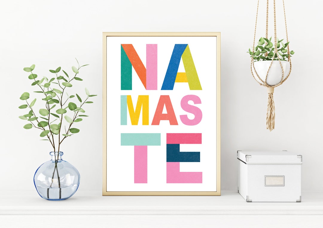 Namaste Indian Desi Wall Art Print Poster A4 A3 Colourful - Etsy