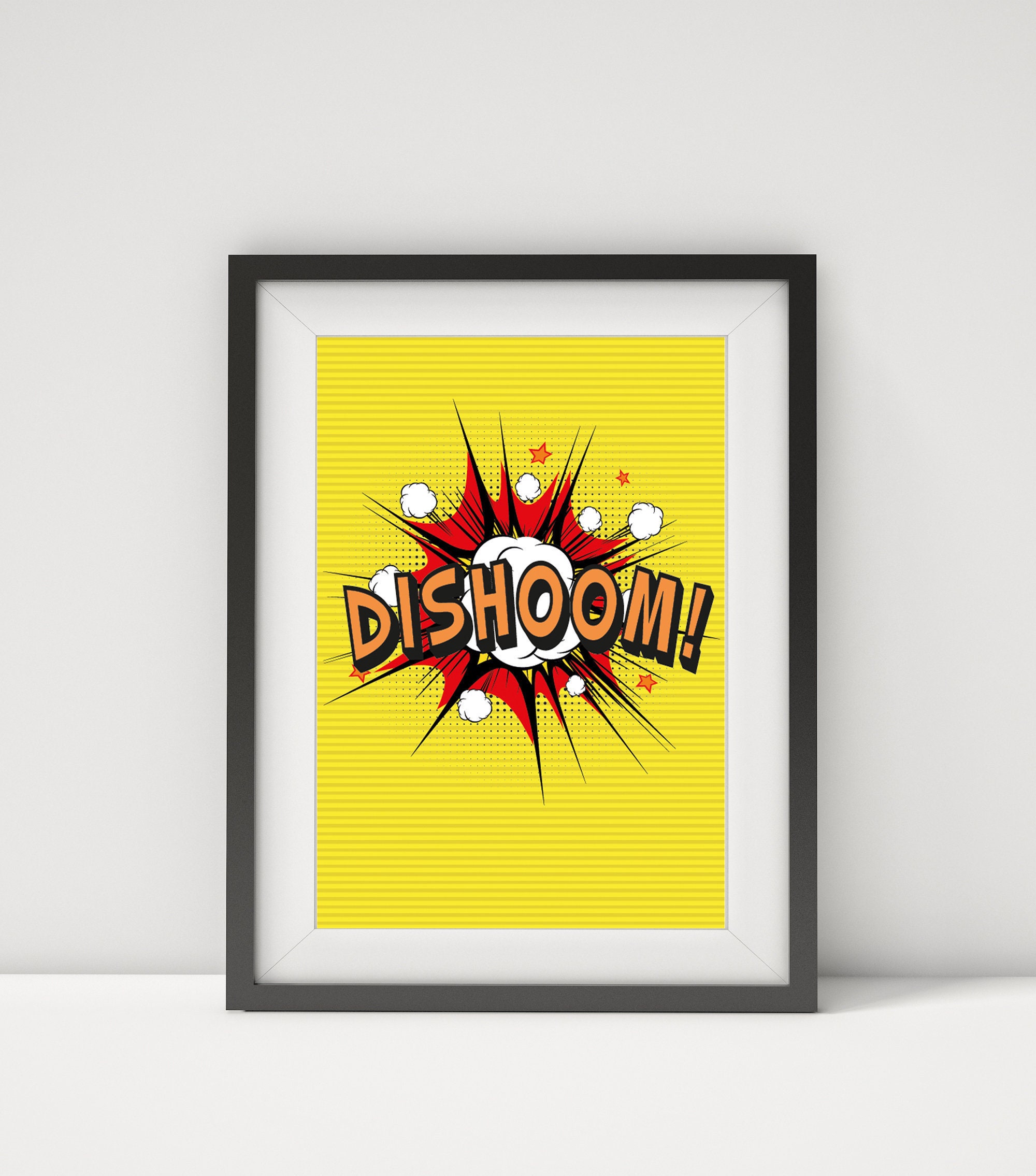 Dishoom Indian Desi Wall Art Print Poster A4 A3 Pop Art - Etsy