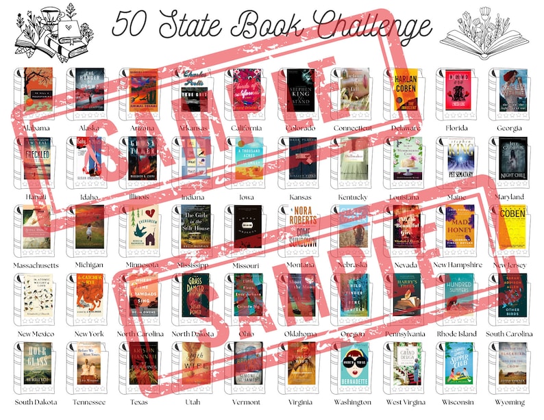 50 States Reading Challenge Canva Template - Etsy