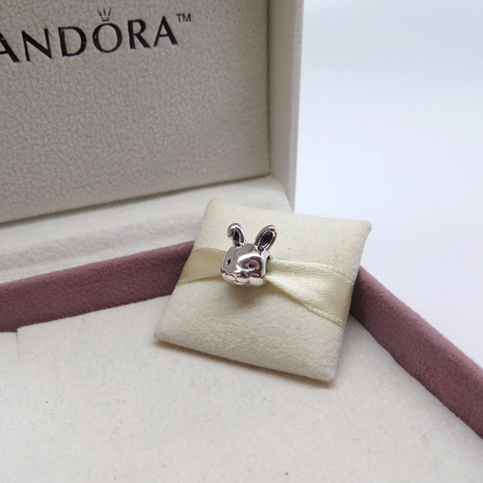 Pandora Rabbit Silver Charm - Etsy UK