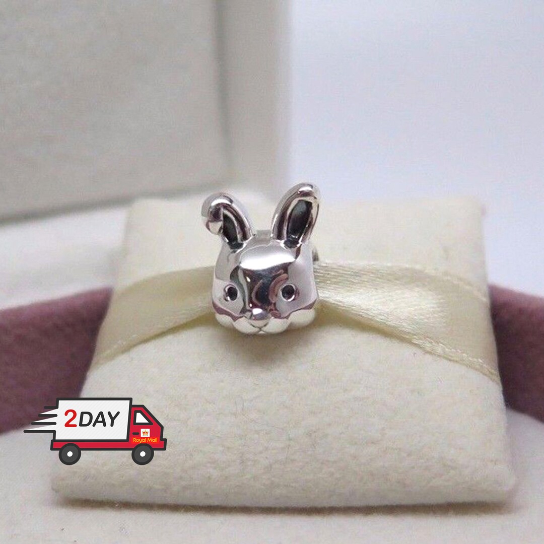 Pandora Rabbit Silver Charm - Etsy UK