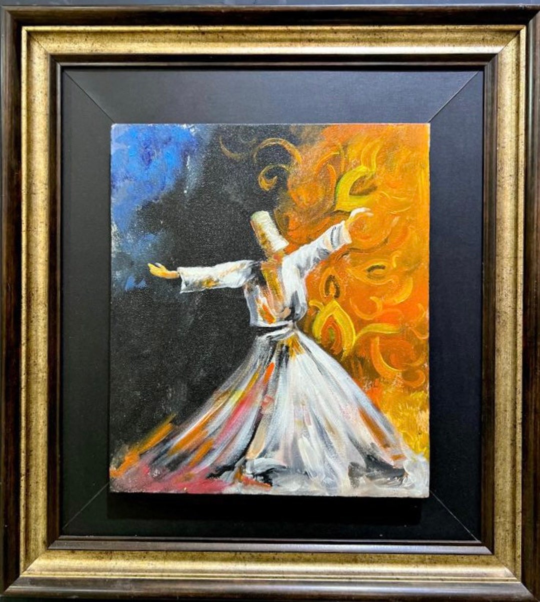 Whirling Dervish Handmade Oil Painting on Canvas - Etsy