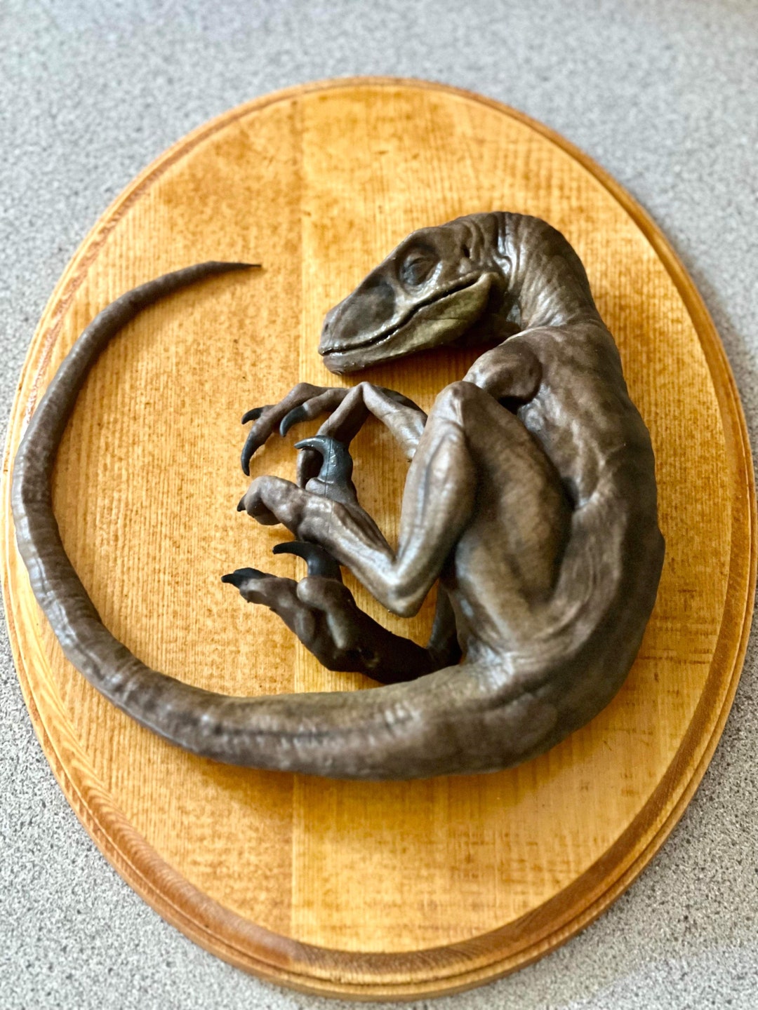 Raptor Resin Statue Dinosaur - Etsy