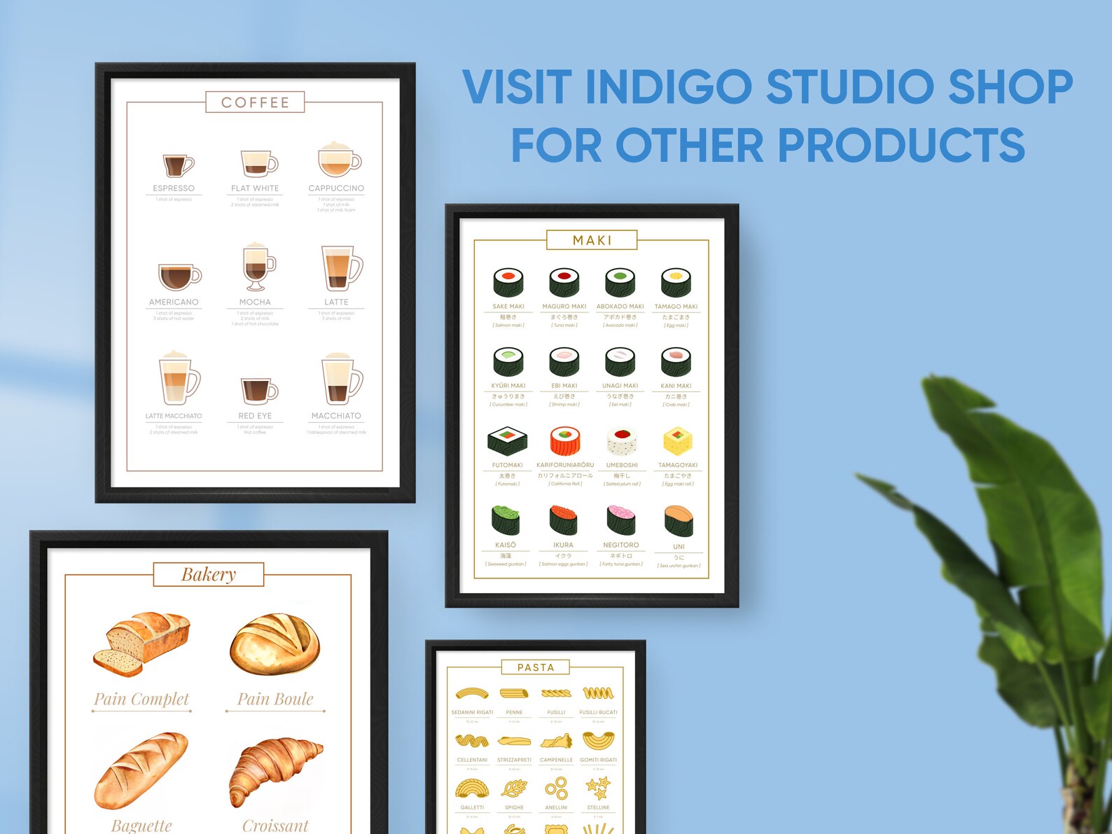 Maki Guide Print, Maki Poster, Japan Maki Print, Pasta Wall Art ...