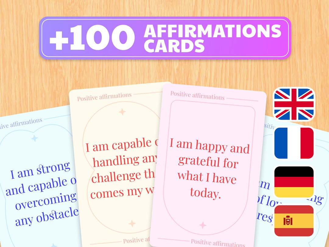 Affirmation Cards Positive Printable, Law of Attraction for Woman ...