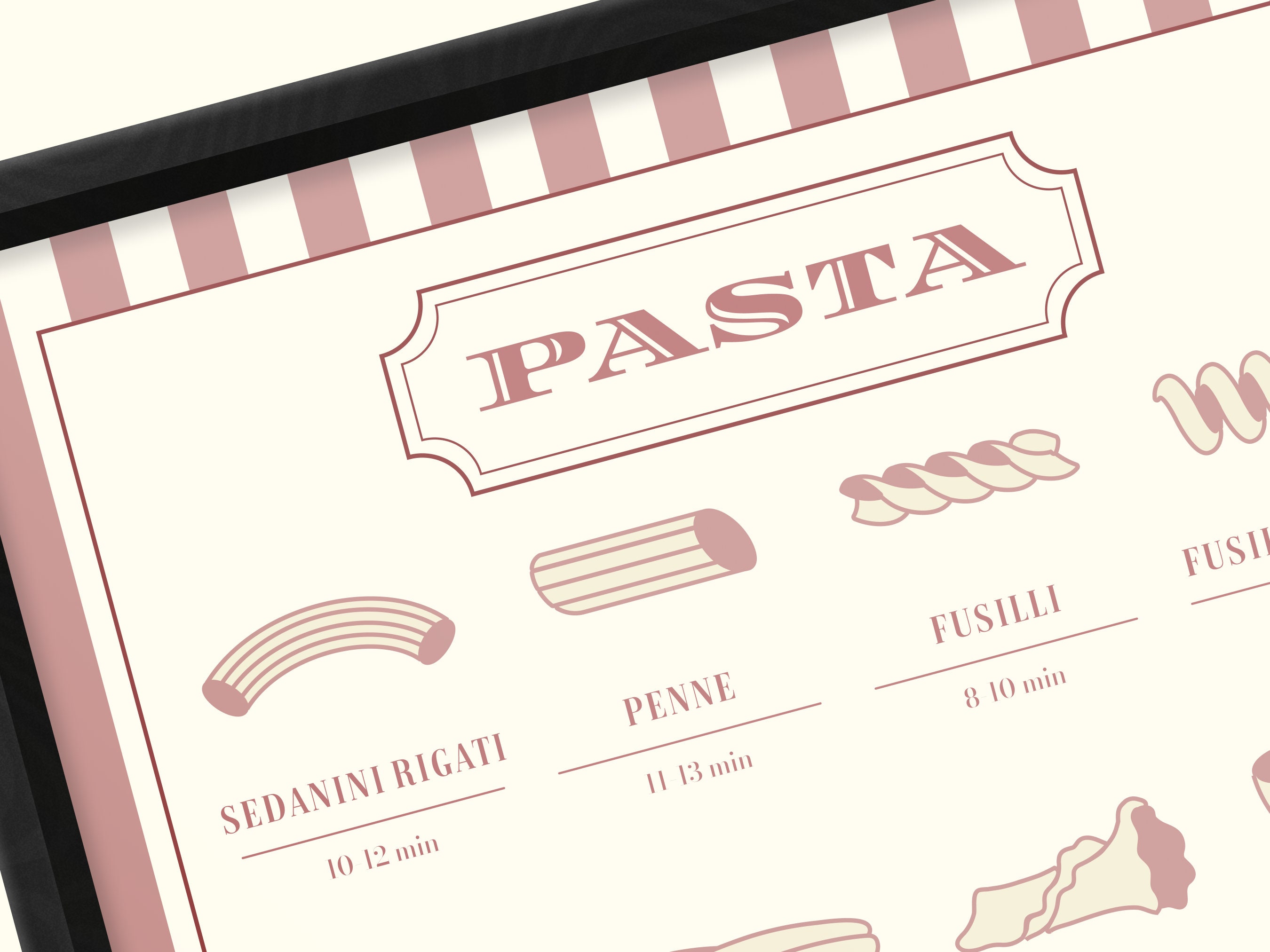 Vintage Pasta Print, Retro Pasta Poster, Italian Pasta Print, Pasta ...