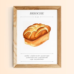 Kitchen Decor Printable Poster Bread French Bakery Wall Art Gallery Set ...