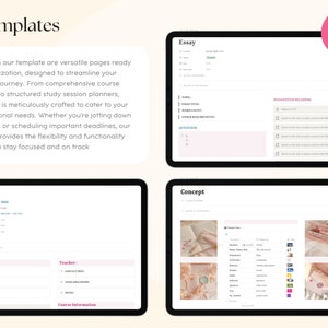 Coquette Student Planner, Template Notion, All-in-one, ADHD, Aesthetic ...