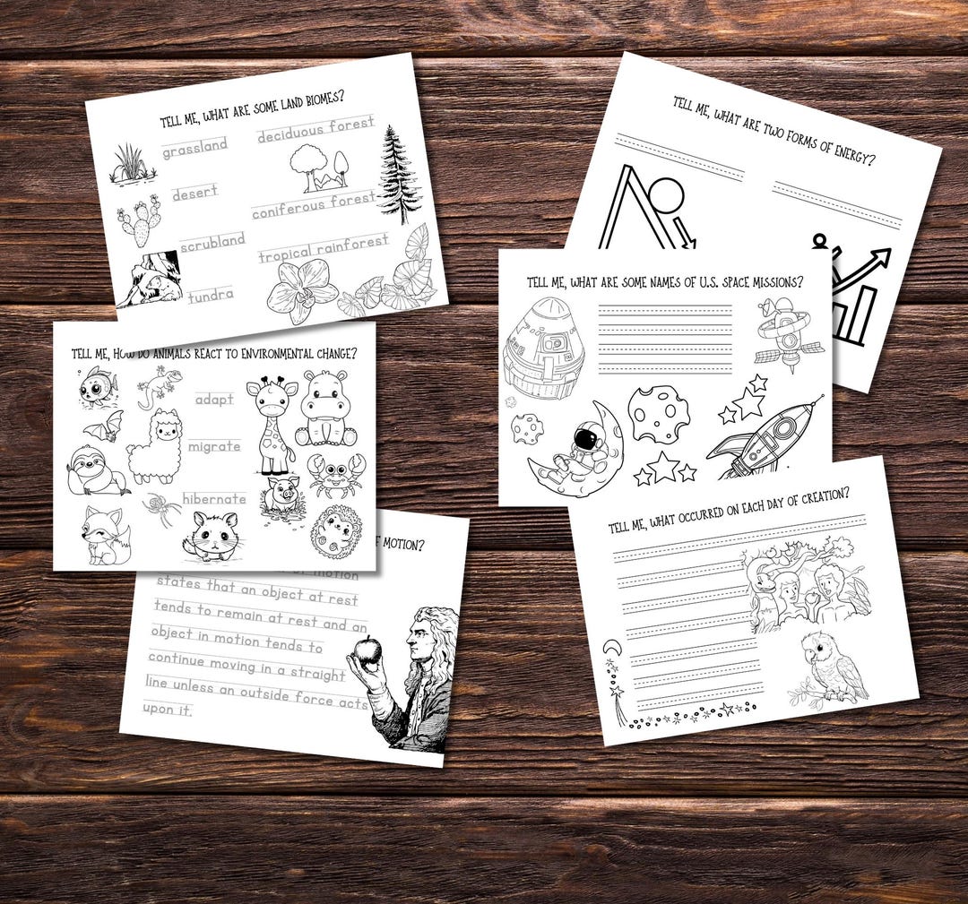 Classical Conversations Cycle 2 Science Worksheets: Coloring & Writing ...