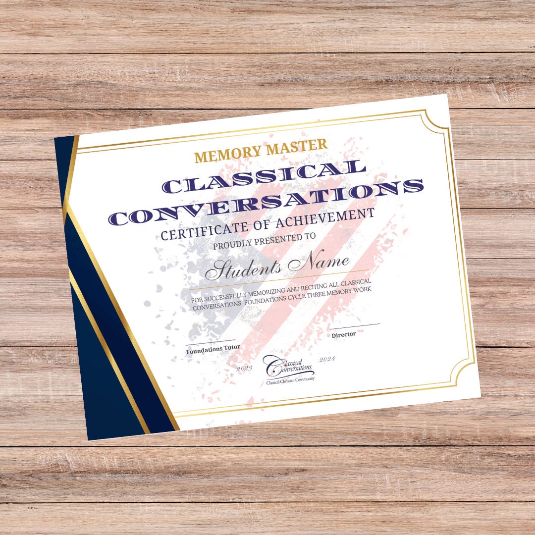 CC Cycle 3 EOY Celebration Bundle of Awards | Classical Conversation ...