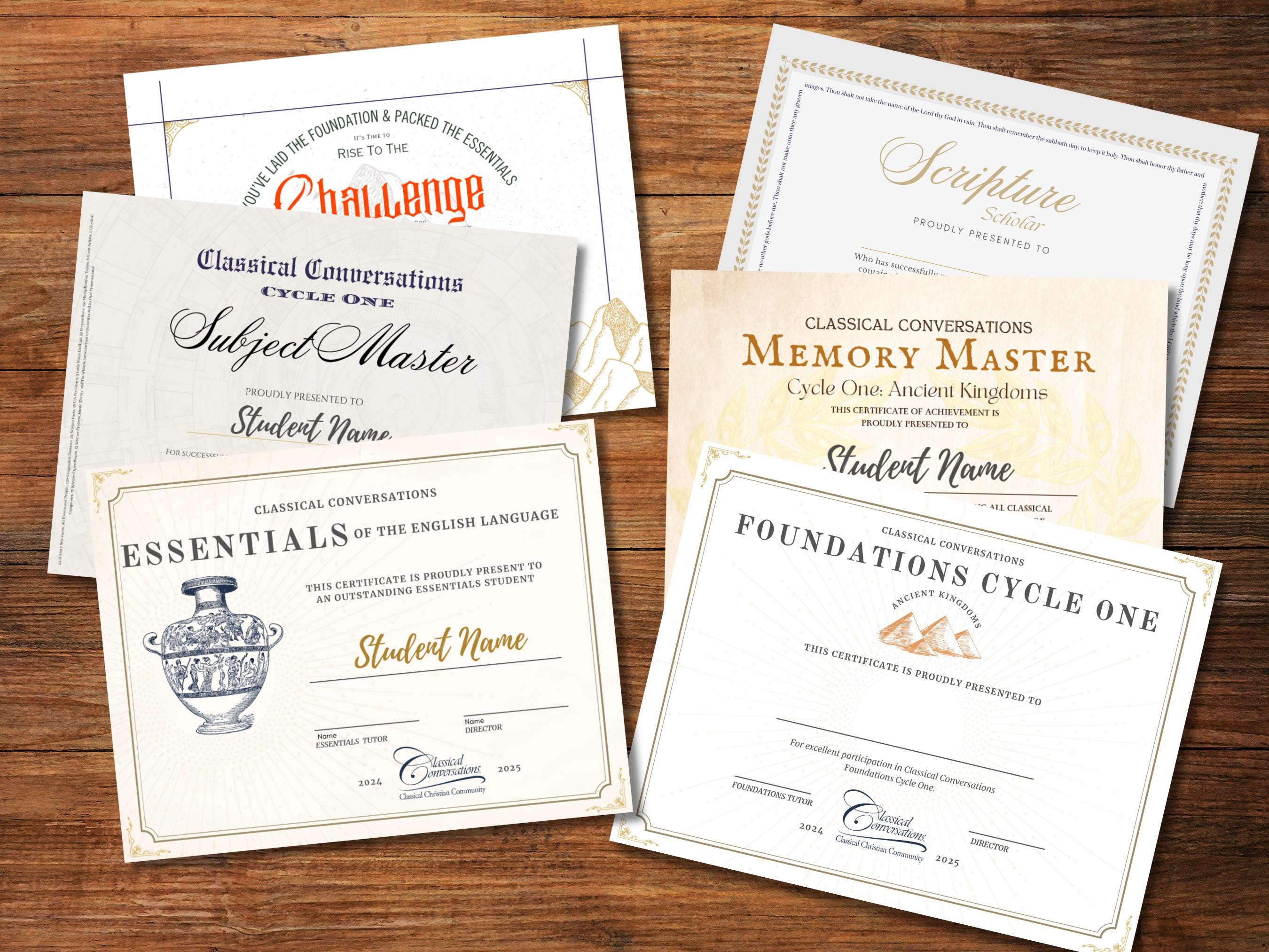 CC Cycle 1 EOY Celebration Bundle of Awards | Classical Conversation ...