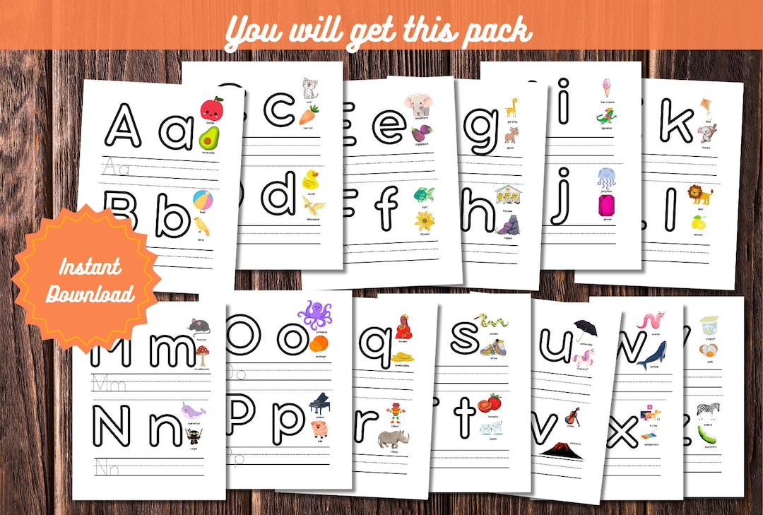 Alphabet Play Doh Mats: ABC Tracing Printables for Preschool (digital ...