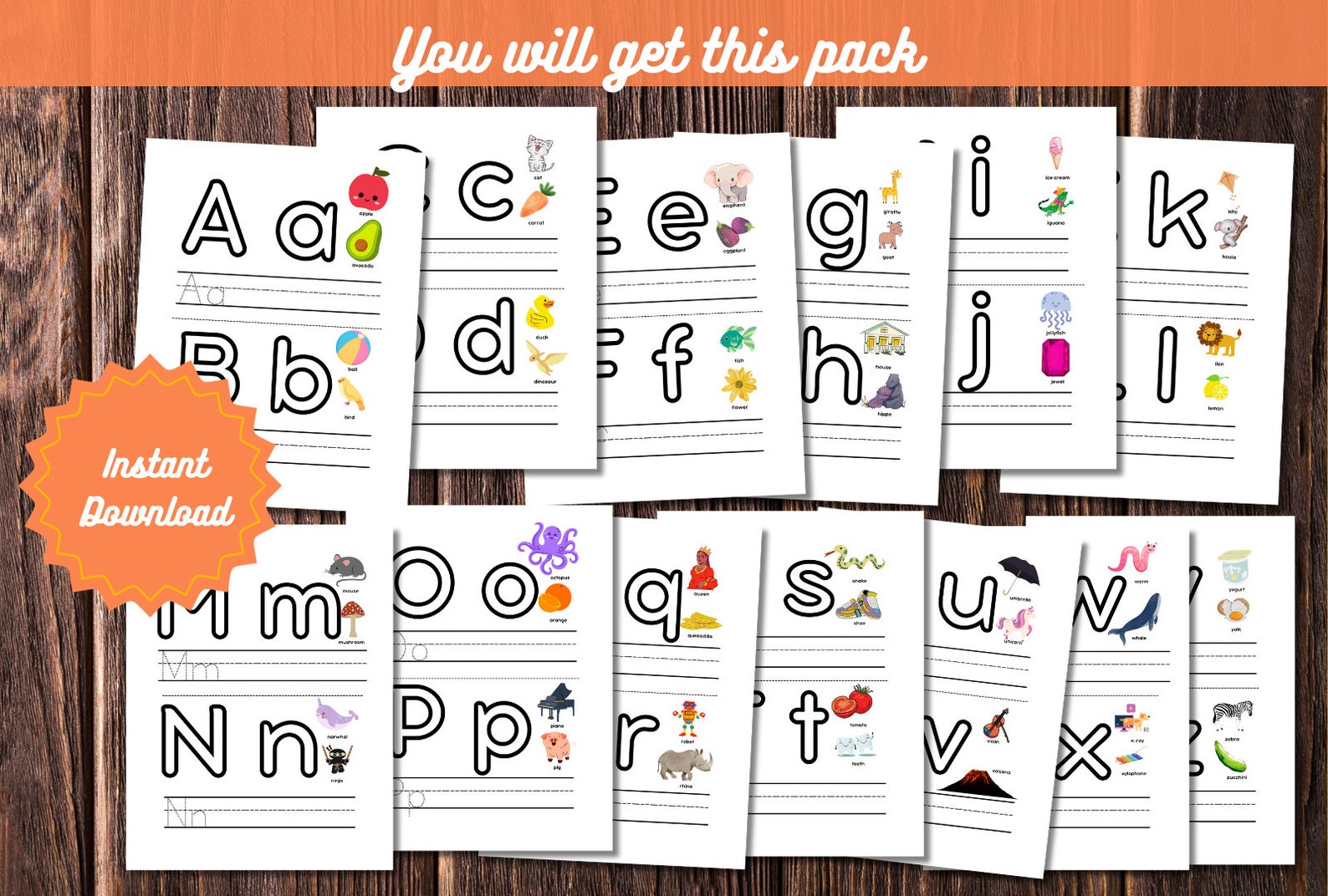 Alphabet Play Doh Mats: ABC Tracing Printables for Preschool (digital ...