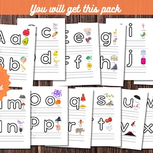 Alphabet Play Doh Mats: ABC Tracing Printables for Preschool (digital ...