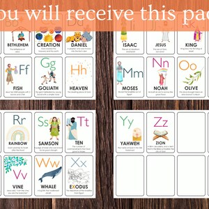 ABC Bible Flash Cards for Kids, Preschool Bible Activity, Learn ...