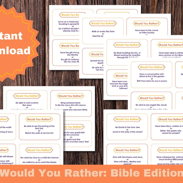 Bible Would You Rather - Etsy