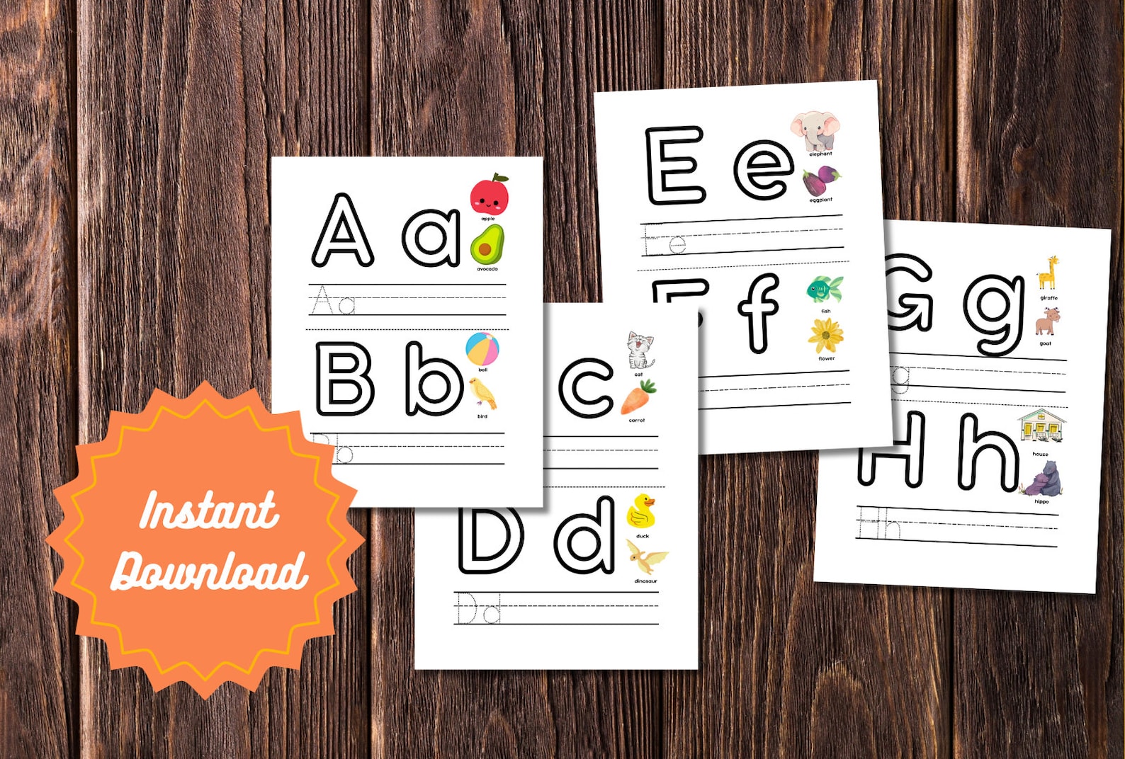 Alphabet Play Doh Mats: ABC Tracing Printables for Preschool (digital ...
