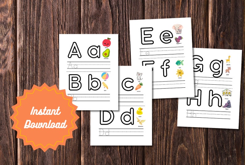 Alphabet Play Doh Mats: ABC Tracing Printables for Preschool (digital ...