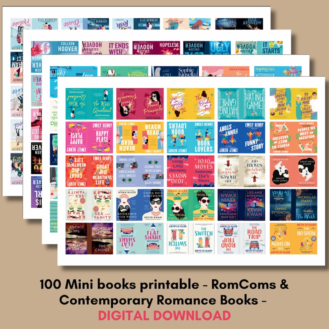 Contemporary Romance II Rom-coms - 100 Mini Book Cover Prefilled for ...