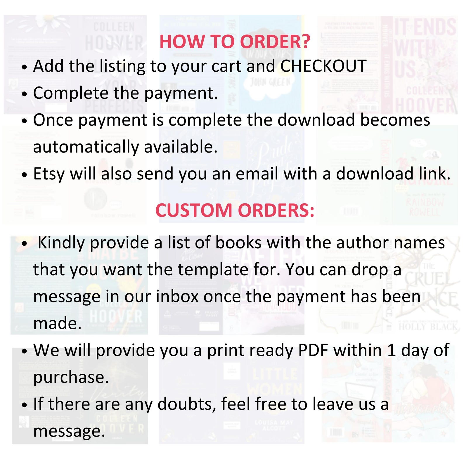 Modern Fantasy Romance I Rom Coms - 75 Mini Book Cover Prefilled for ...