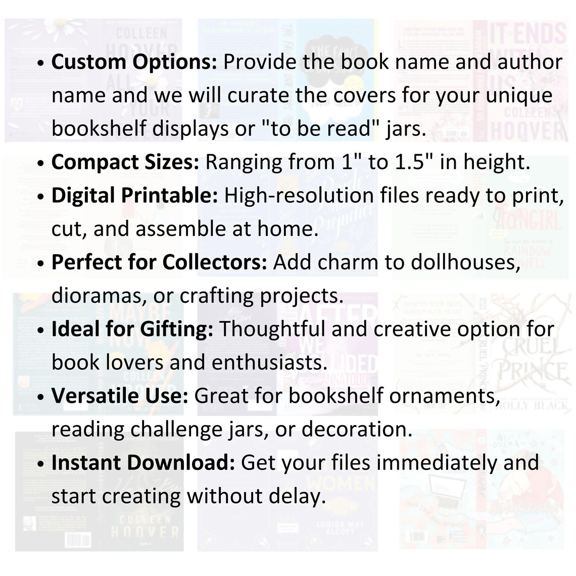 Modern Fantasy Romance I Rom Coms - 75 Mini Book Cover Prefilled for ...