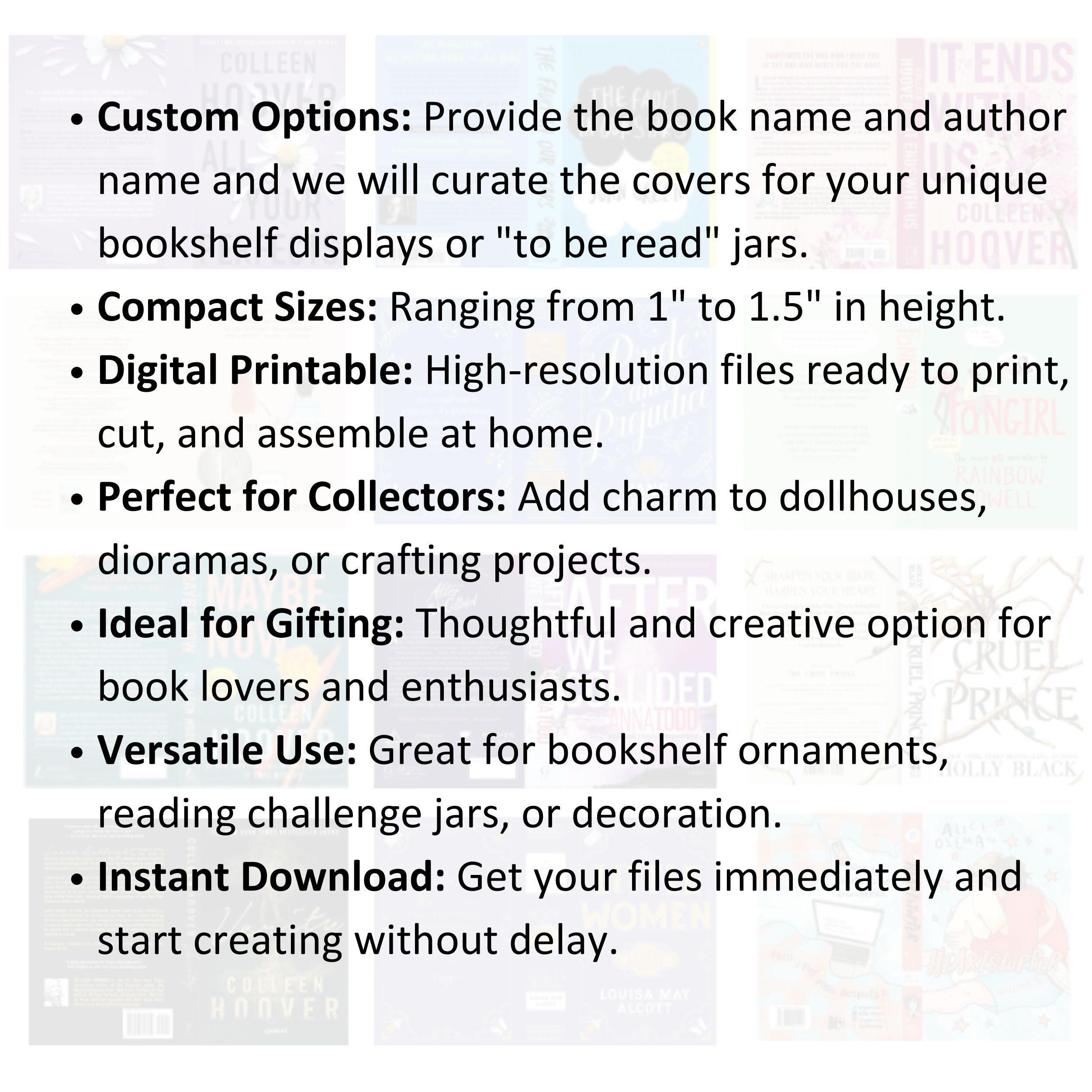 Modern Fantasy Romance I Rom Coms - 75 Mini Book Cover Prefilled for ...