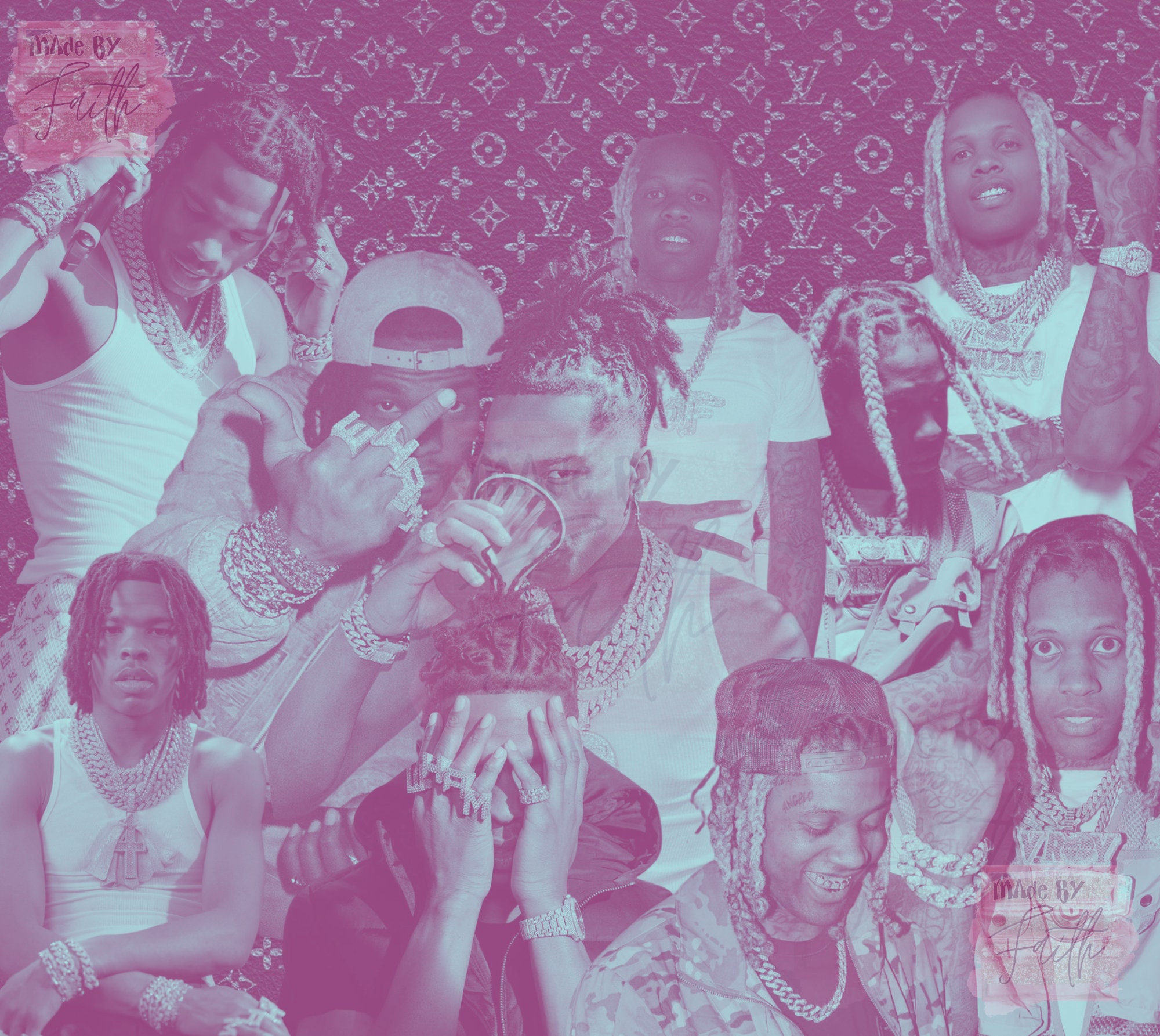 Rapper Themed Tumbler Lil Durk Lil Baby Rap Singers - Etsy