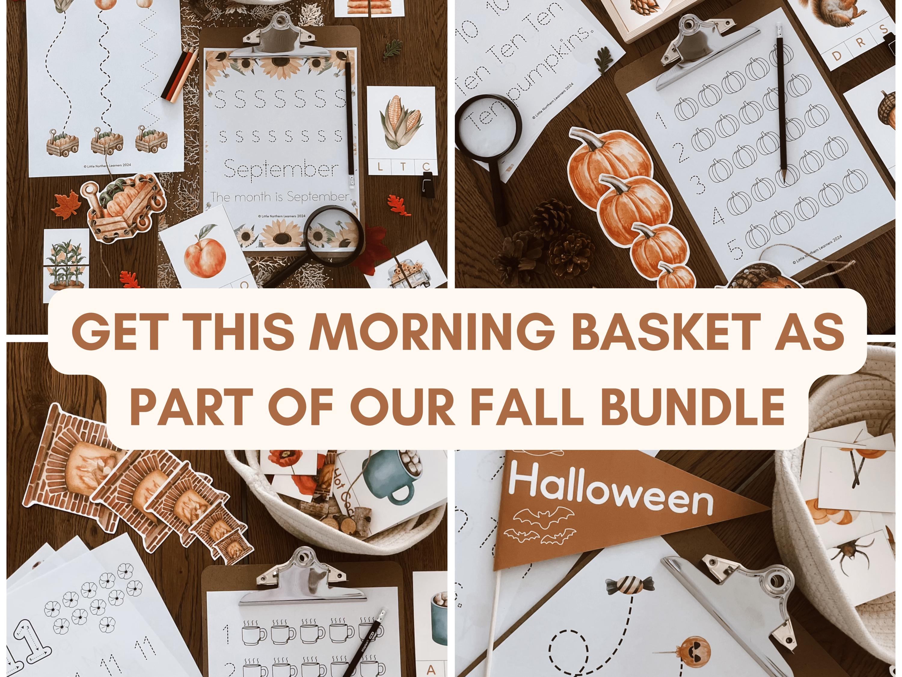 October Preschool Activity Bundle: Homeschool Learning (PDF Download ...