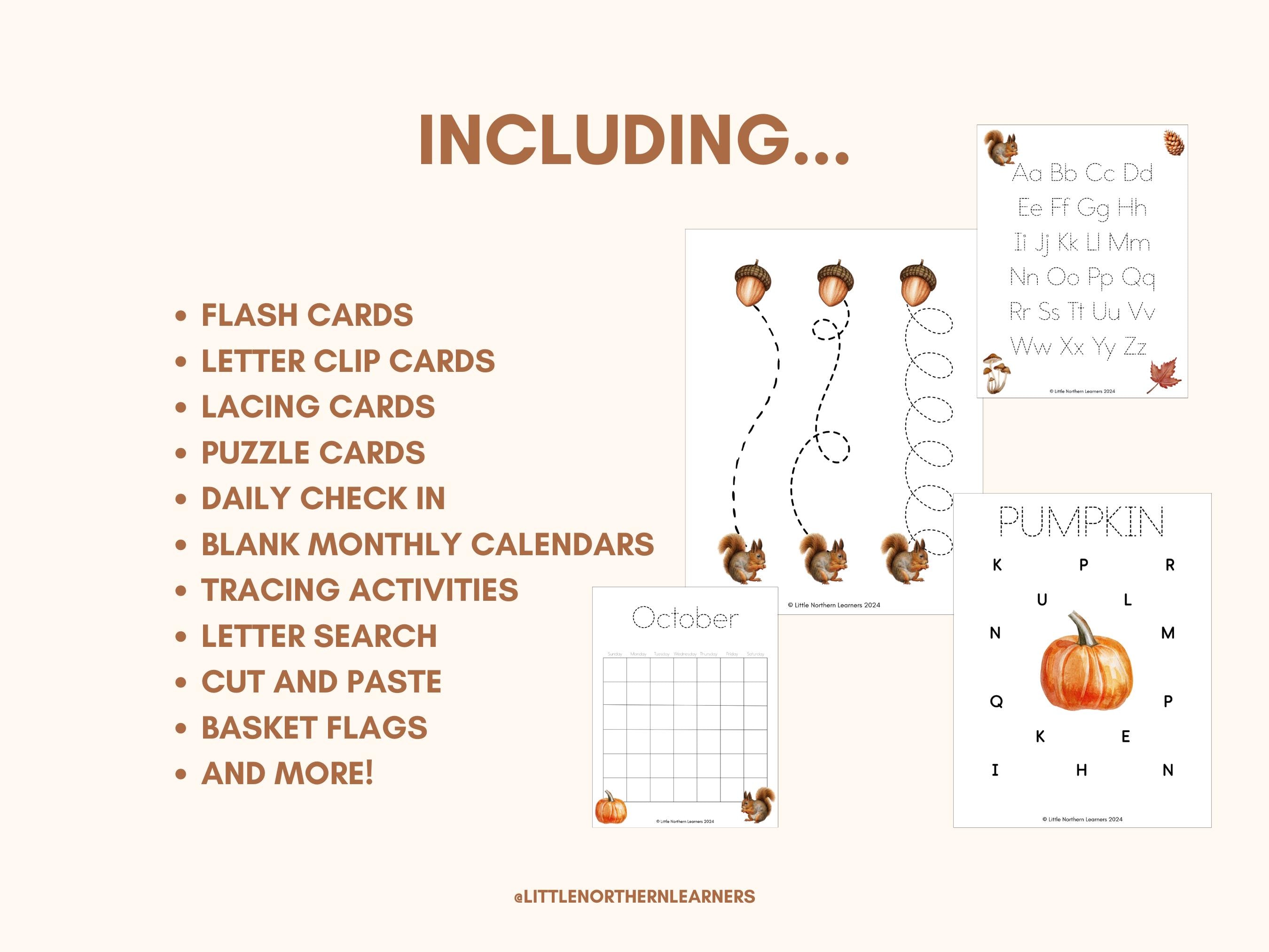 Fall Preschool Activity Bundle: Monthly Themed Pre-k Units (PDF ...