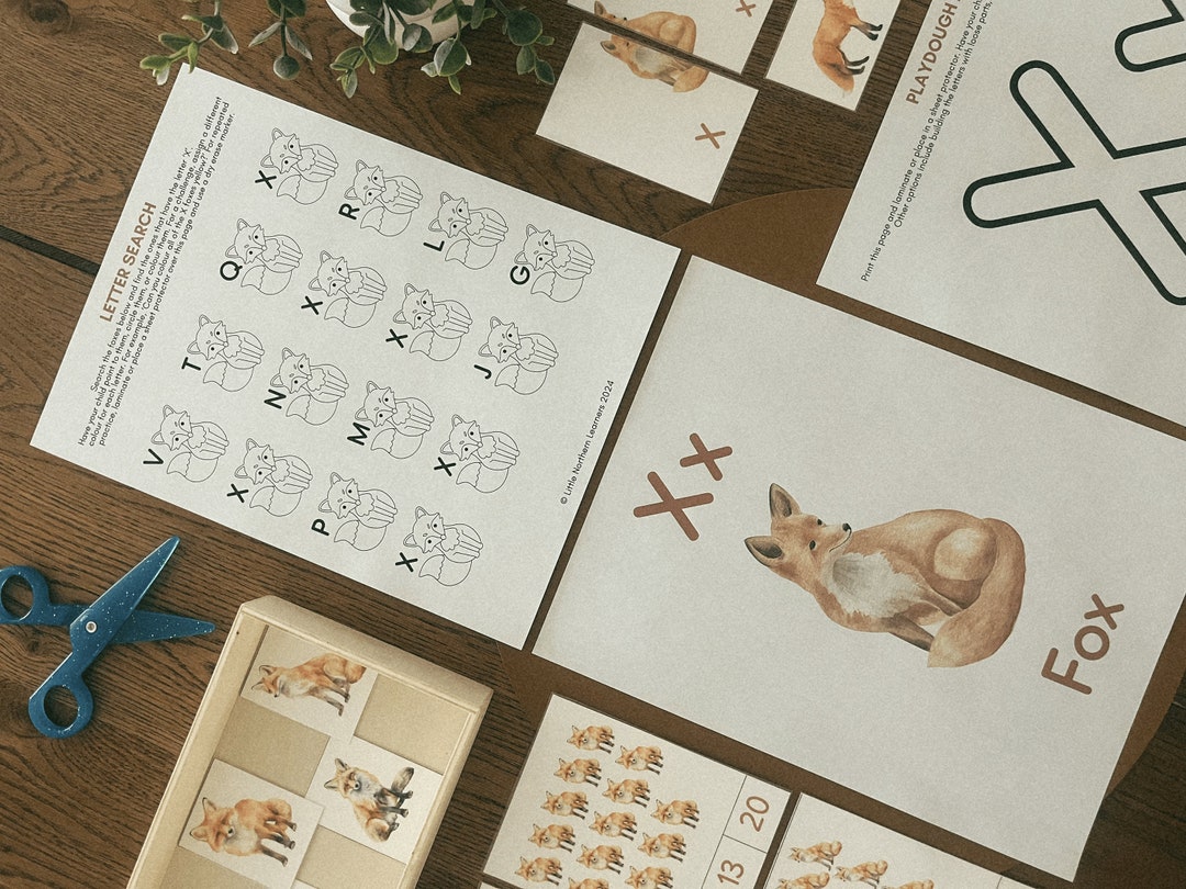 Letter X Fox Preschool Unit: Early Learning Activities (PDF Download ...