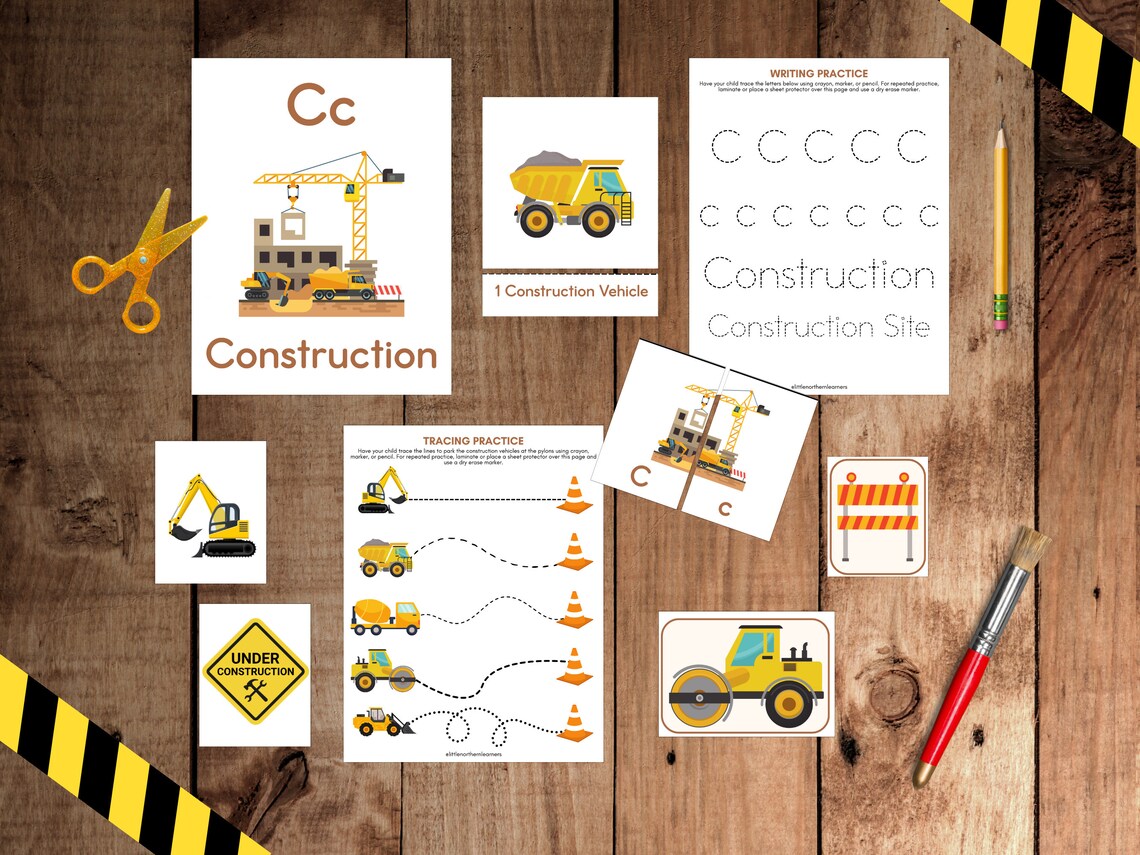Letter C Preschool Unit: Construction Themed Activities (PDF Download ...