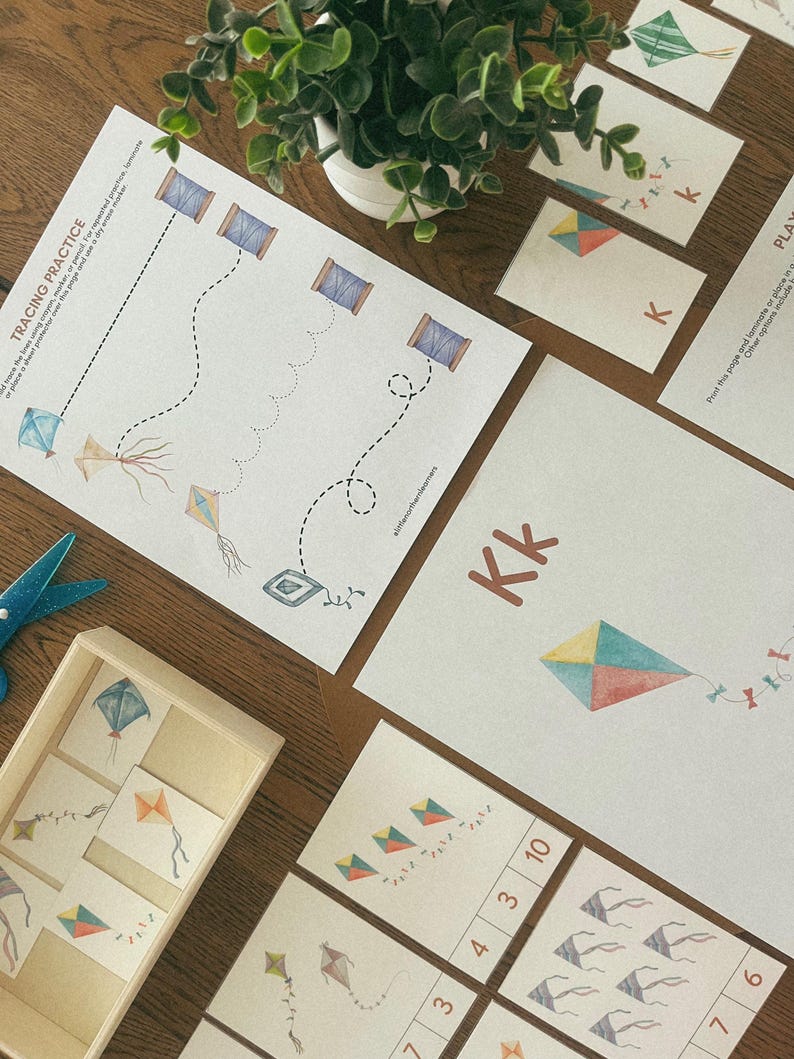 Letter K Kite Preschool Unit: Homeschool Learning (PDF Download) - Etsy