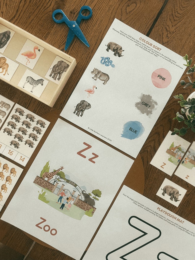 Z is for Zoo Preschool Activities Letter Z Pre-k Unit Homeschool Unit ...