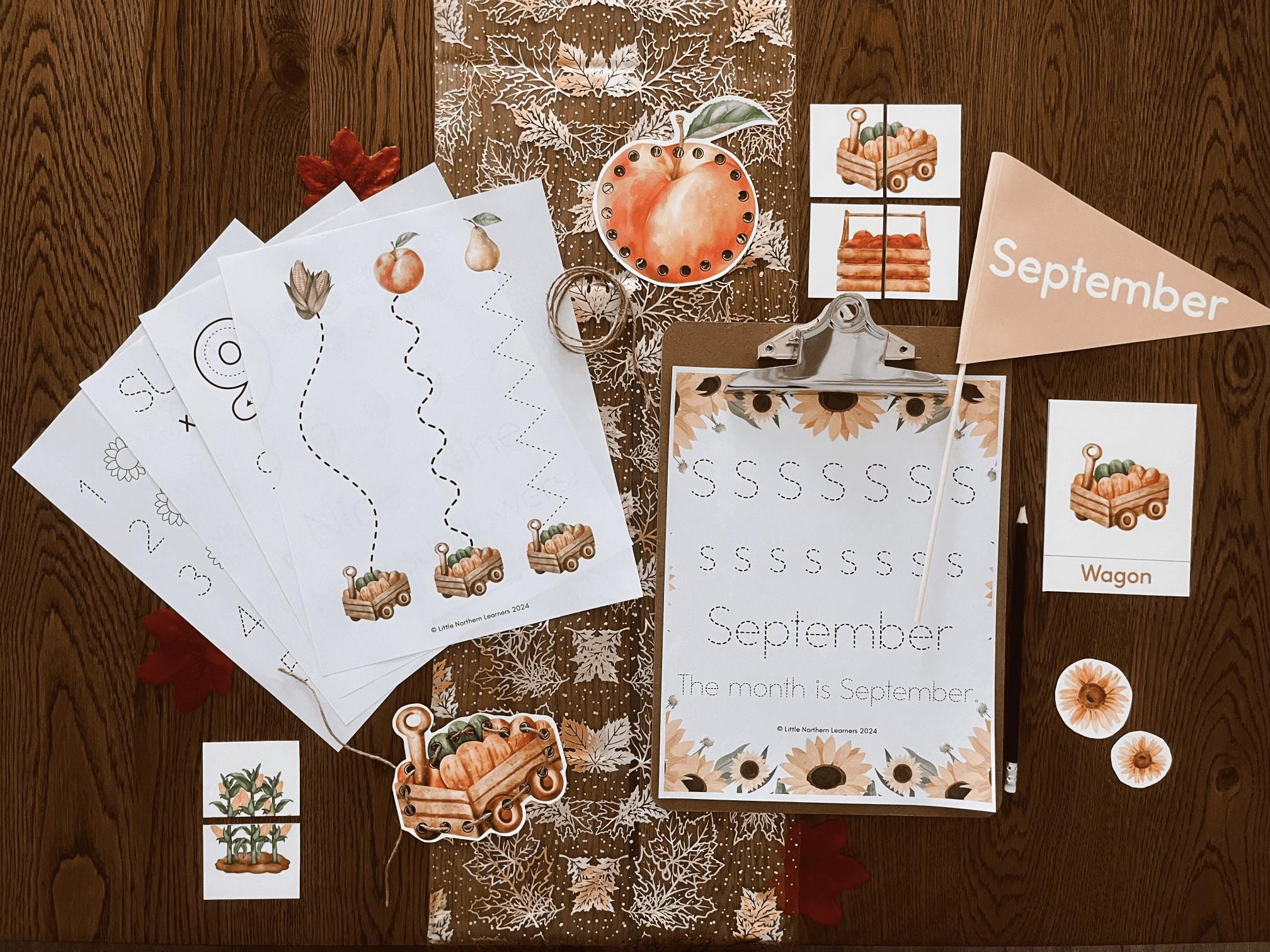 September Preschool Activity Bundle: Homeschool Early Learning (PDF ...