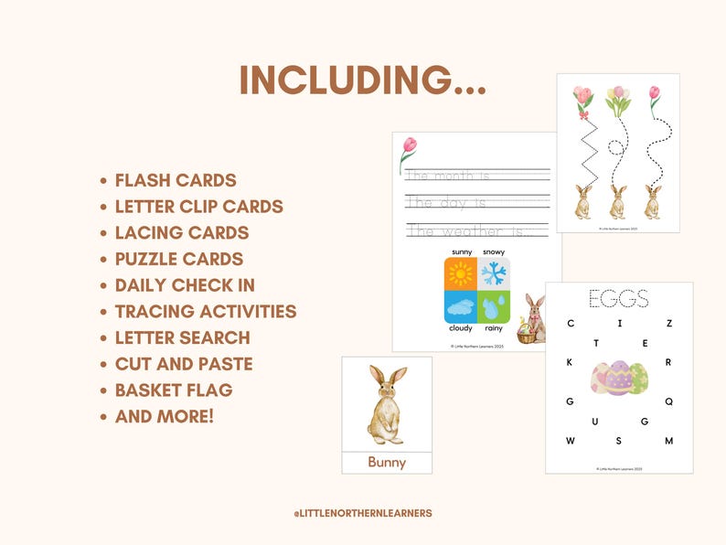Easter Preschool Activity Bundle: Homeschool Learning (PDF Download) - Etsy